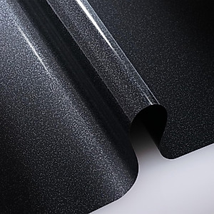 VVIVID XPO Black Metallic Sparkle Gloss Vinyl Car Wrap Film 1 Foot X 5 Feet Roll DIY Easy to Install No-Mess Decal