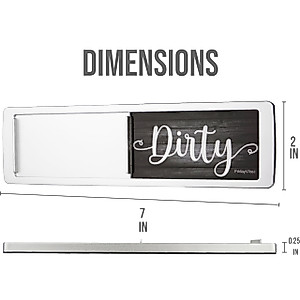 Dishwasher Magnet Clean Dirty Sign, Strong Clean and Dirty Magnet for Dishwasher, Universal Dirty or Clean Dishwasher Magnet Indicator, Clean/Dirty Farmhouse Dark Wood Dish Wash Sign Magnet