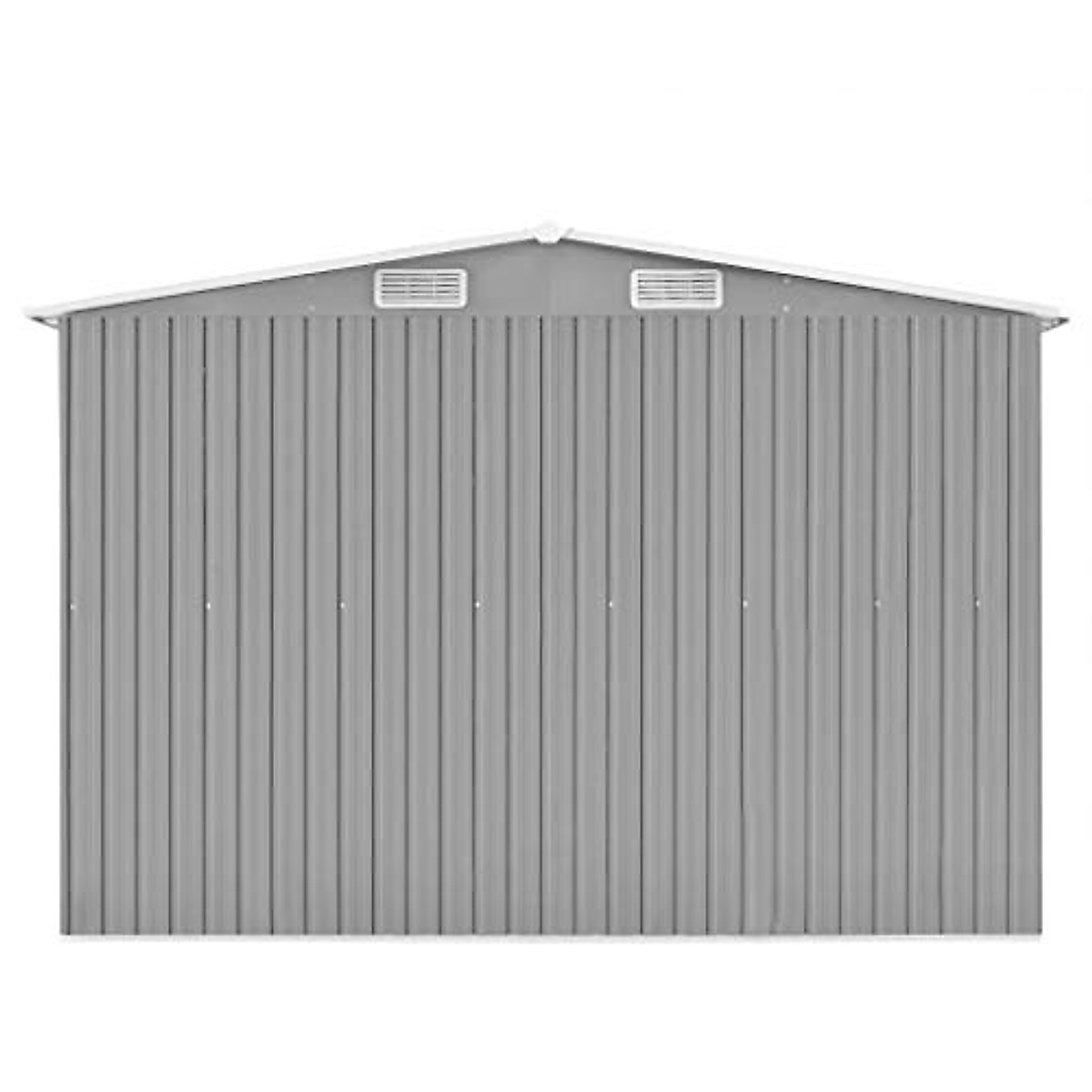 INLIFE Garden Storage Shed with 4 Vents Metal Steel Double Sliding Doors Outdoor Tood Shed Patio Lawn Care Equipment Pool Supplies Organizer 101.2"x154.3"x71.3"