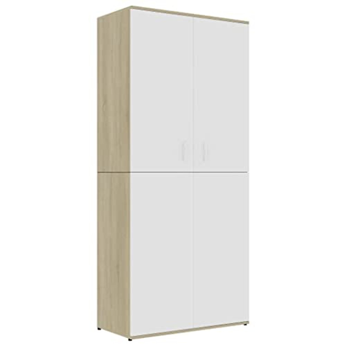 vidaXL Shoe Cabinet Shoe Storage Organizer Household Shoecase Home Living Room Furniture Hallway Entryway Chest Color Sonoma Oak Engineered Wood