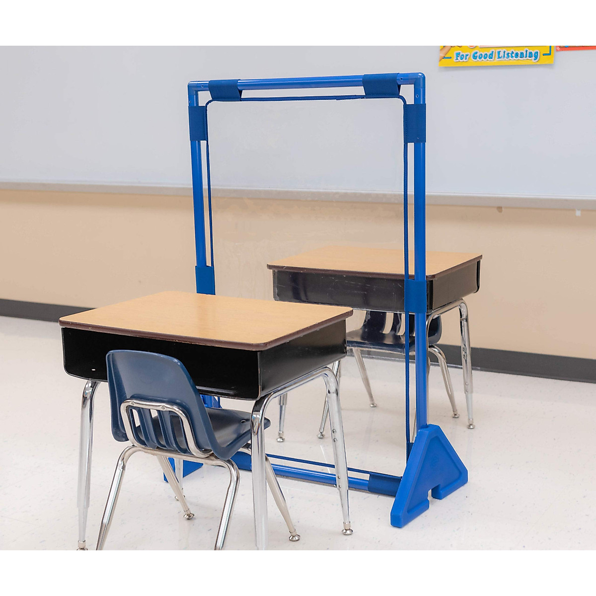 Children's Factory Rectangle PlayPanel, Kids Room Divider Panel, Classroom Partitions, Free-Standing Screen for Daycare/Homeschool/Montessori, Clear