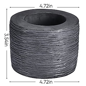 ROUNDFIRE Textured Concrete Tabletop Fire Pit - Fire Bowl, Portable Fire Pit, Small Personal Fireplace for Indoor and Garden Use