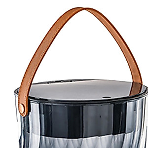 Fenteer Garbage Container Bin Tea Dregs Drainage Bucket Office Tea Ceremony Bucket Removable Waste Basket Rubbish Can for Living Room, M Size Blue