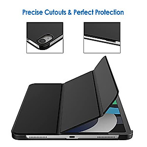 JETech Case for iPad Air 5/4 (2022/2020 5th/4th Generation 10.9-Inch), Slim Stand Hard Back Shell Cover with Auto Wake/Sleep (Black)