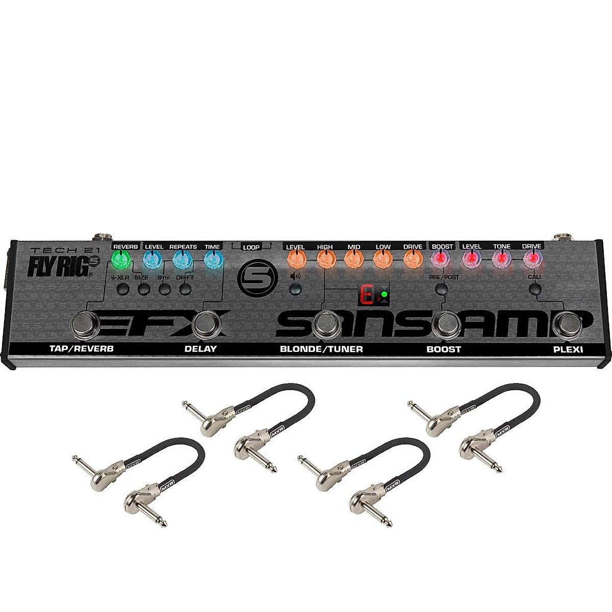 Tech 21 SansAmp Fly Rig 5 V2 Multi-Effects Pedal Bundle with 4 MXR Patches