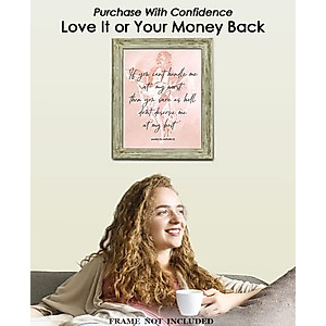 "If You Can't Handle Me at My Worst…" Marilyn Monroe: Positive Quotes; Inspirational, Motivational, Affirmation Wall Art Decor Poster for Office, Classroom, Livingroom, Bedroom | Unframed Posters 8x10