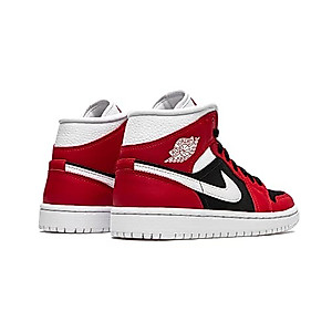 Nike Women's Jordan 1 Mid shoe, Gym Red/White-black, 7
