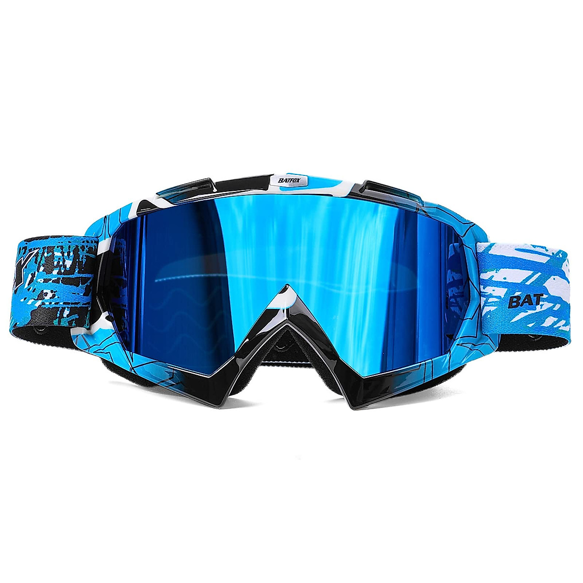 BATFOX Ski Goggles for Men Women Snowboard Goggles Snow Goggles for Men Snowboarding Youth UV400 OTG Dust-proof Anti-Slip Strap (REVO Tint)