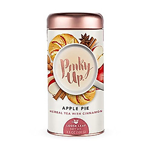 Pinky Up Apple Pie Loose Leaf Tea, Herbal Tea, Caffeine Free, Low Calorie & Gluten Free, 3.5 Oz Tin