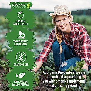 Organic Discounters Milk Thistle Capsules, 280 Count, 7500 mg Strength, Potent 30:1 Extract, USDA Certified Organic, Rich in Silymarin Flavonoids, Vegan, Non-GMO and All-Natural