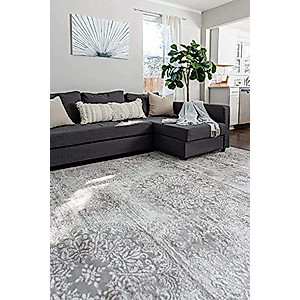 Unique Loom Sofia Collection Area Rug - Grand (9' x 12' 2", Light Gray/ Ivory)