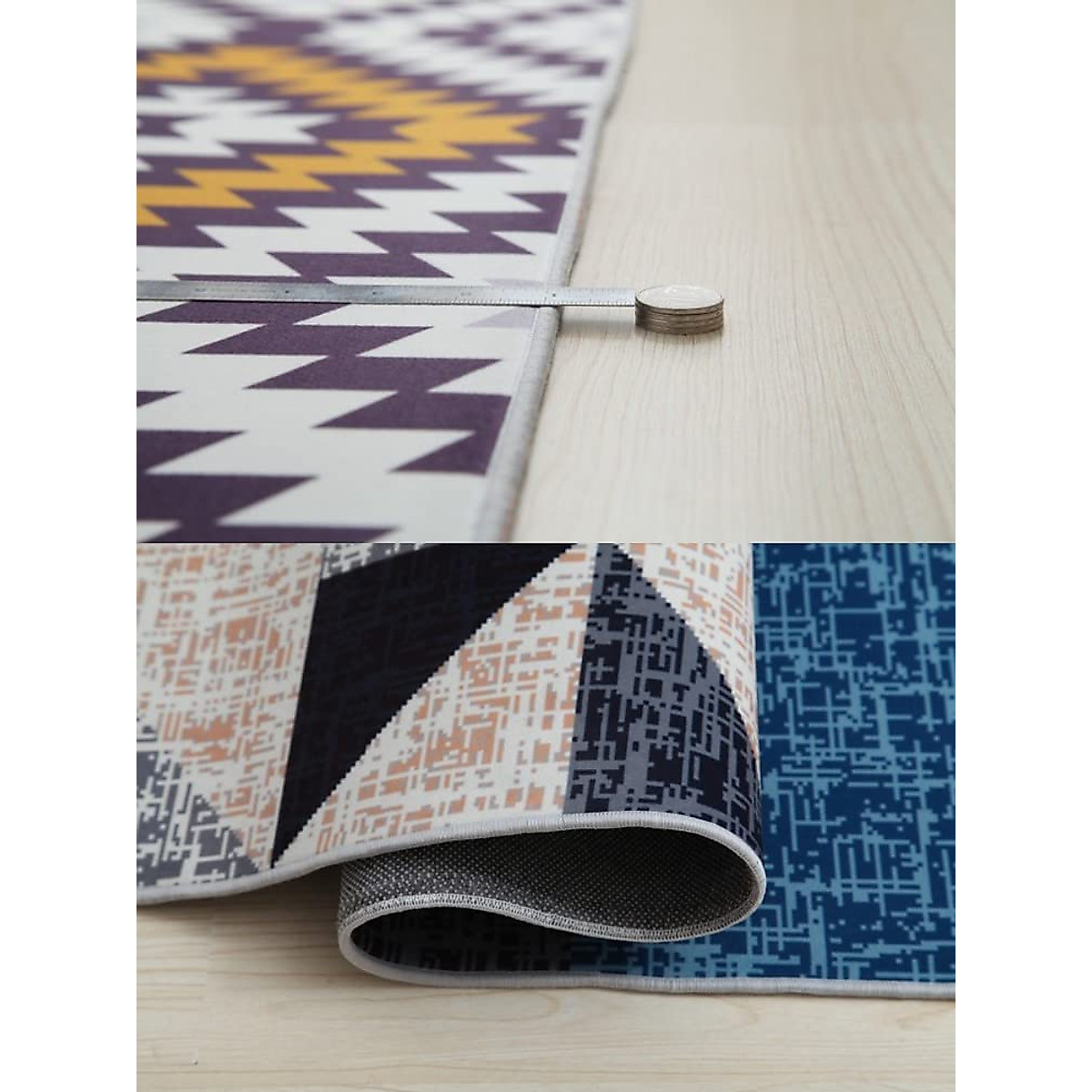 LGGQQW Mushroom Area Rug Trippy Trug Cute Flower Rug Colorful Hippy Carpet for Bedroom