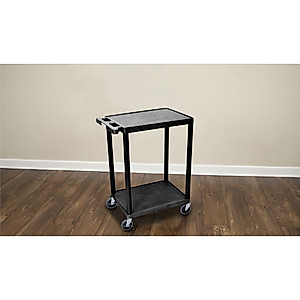 Luxor Multipurpose Utility Cart with 2 Shelf - Black