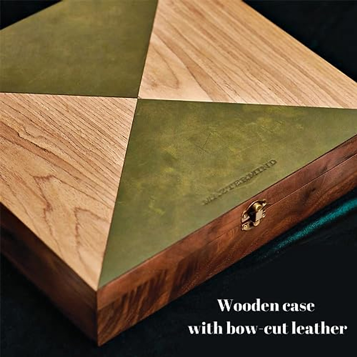 Bowtie Wooden Poker Set with Playing Card Gift, Professional 300 Weighted Poker Chips with Walnut Wood Case, Unique Poker Gift for Texas Hold'em, Blackjack, Casino Gambling, Memento Mori