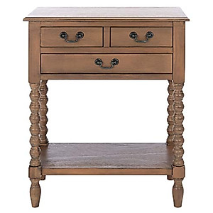 SAFAVIEH Home Collection Athena Brown 3-Drawer Console Table