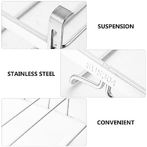 Hemoton 1pc Wine Glass Holder Wire Storage Shelves Metal Hanger Wine Glasses Holder Under Cabinet Glass Rack Glass Holder for Bar Hanging Glass Rack Cup Bottle Rack Stainless Steel