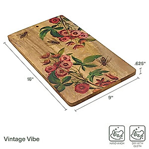 Fitz and Floyd Vintage Vibe Bees Serve Board, 16 Inch, Multicolor