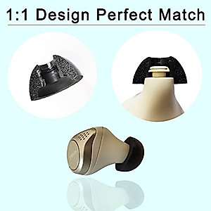 Memory Foam Ear Tips for Jabra Elite 75t/ 65t/ Active/ 7 Pro/Elite 3 Earbuds Tips Jabra Active Elite Earbuds True Wireless Black 3 Pairs LMS