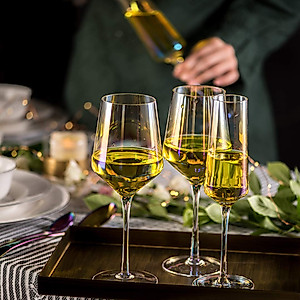 MEICHU Champagne Glasses Champagne Flutes Glass Wedding Set Prosecco Glasses Crystal, Gift for Birthday, Wedding, Christmas, Clear Women, Men, Set of 2