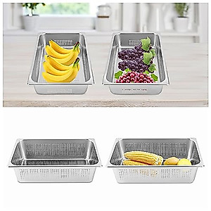 CNCEST 2pcs 4 Inch Commercial Food Heater, Steam Table Plate Buffet Counter Perforated Portable, for Use in Restaurant Canteensce