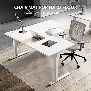 SALLOUS Chair Mat for Hard Floor, 71"x71" Vinyl Waterproof Area Mat for Dining Table, Non-Slip Floor Protector Desk Chair Mat for Home Office (Clear)