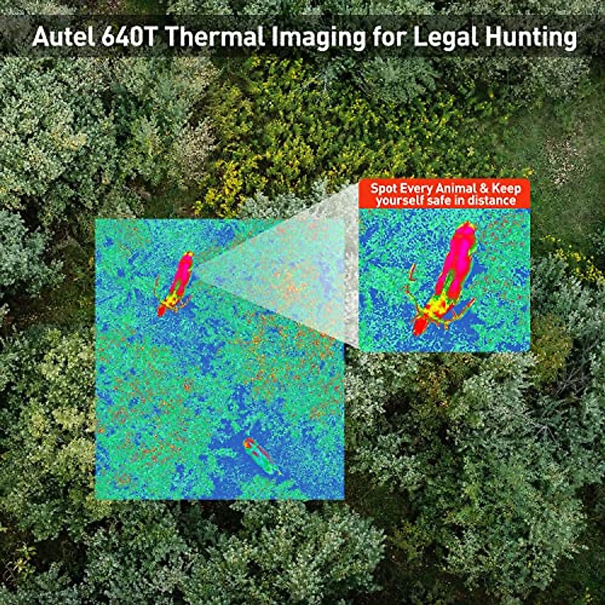 Autel Robotics EVO II Dual 640T Enterprise Bundle, 640*512@30fps Thermal Imaging Sensor＆8K Visual Camera, 10+ Multiple Temperature Measurement Modes, 720° No Blind Spot, 42Mins Flight Time, ADS-B Receiver&Data Encryption, F-ree Thermal Analysis Tool, 1-1
