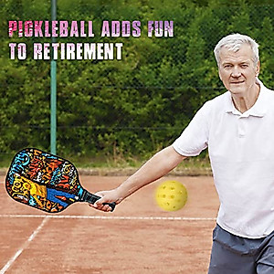 Pickleball Paddles Set, USAPA Pickleball Paddle, Fiberglass Surface Polypropylene Honeycomb Core Ergonomic Cushion Grip, Lightweight Pickleball Portable Carry Bag