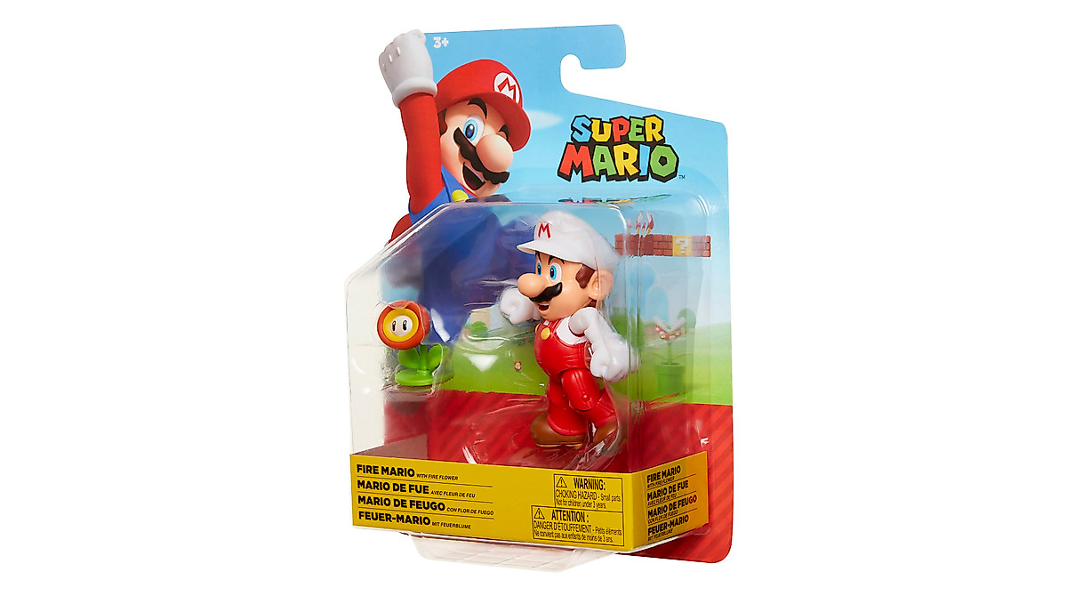 Super Mario Fire Mario Figure – Collectible 4" Action Toy