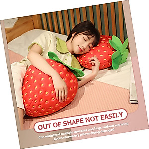 Decor Decorative Cute Adorable Strawberry Fruit Food Kawaii Huggable Soft Red Girls Funny Plushie Cm/inch Pillows Stuffed for Large Accent Hugging Cuddle Pillow Throw