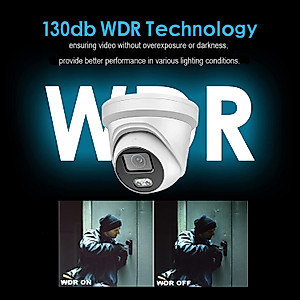 Ⲏіkvіsіon IP Camera AcuSense DS-2CD2347G2-LU 4MP PoE IP Turret Dome Camera, 247 Full Color 2.8mm Fixed Lens Outdoor Rated, IP67, H.265+ Built in Microphone, English Version Human Vehicle Detection