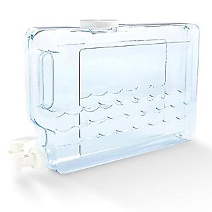 Arrow Slimline Drink Dispenser for Fridge, 1.25 Gallons - Plastic Beverage Dispenser with Spigot for Easy Dispensing - USA Made, BPA Free Plastic - Convenient Handle, Easy-Pour Spout