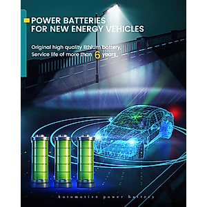 Lovus 2 Pack 3000W Commercial Solar Street Lights, 6000K Dusk to Dawn Solar Flood Light with Motion Sensor, Outdoor Solar Parking Lot Lights IP67 Waterproof for Courtyards, Playground, ST5-107-2