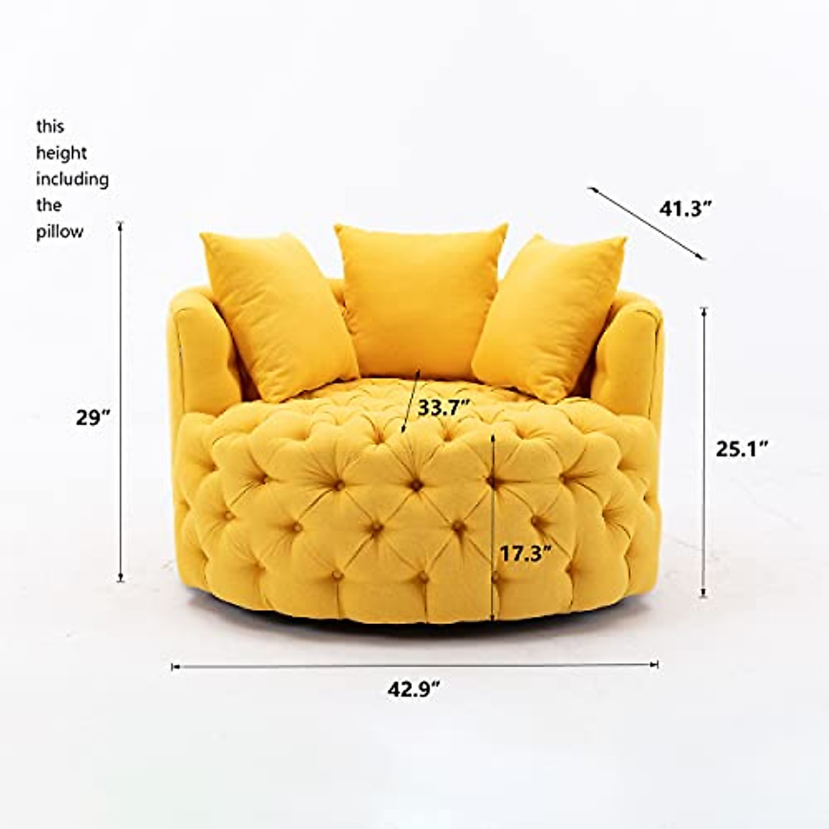 FANYE Oversized Power Lift Recliner Chair for Elderly W/Massage and Heat, 42.9", Yellow