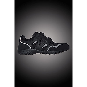 Mountain Warehouse Mars Kids Adaptive Non-Marking Sneakers Black Kids Shoe Size 2 US