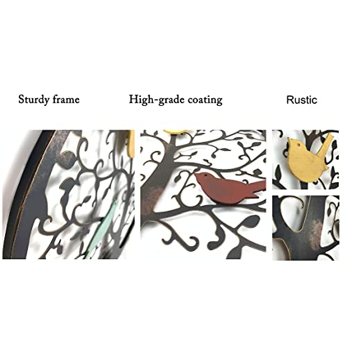 Remenna Metal Wall Art-Tree of Life Wall Decor 23inch Family Tree Metal Wall Hanging Bedroom Living Room Decor Outdoor Decoration (Tree of Life)