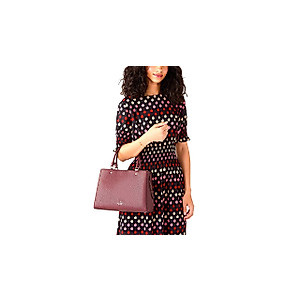 Kate Spade New York Kate Spade Leila Medium Triple Compartment Satchel Crossbody Bag Purse Handbag (Cherrywood)