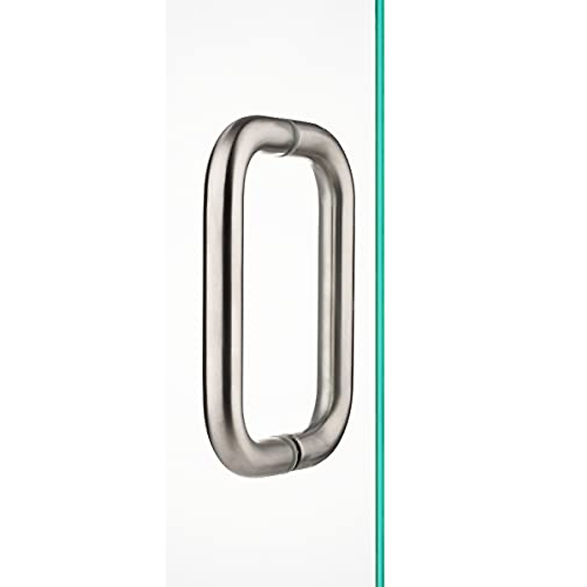 Rockwell Security Tubular Back to Back Door Pull 6 Inch Brushed Nickel Finish for Commercial and Residential Heavy Glass Frameless Shower Doors 1/4 Inch to 1/2 Inch Thick