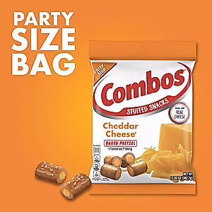 Combos Cheddar Cheese Baked Pretzel Snacks, 13.5 Oz. Bag, 13.5 Oz