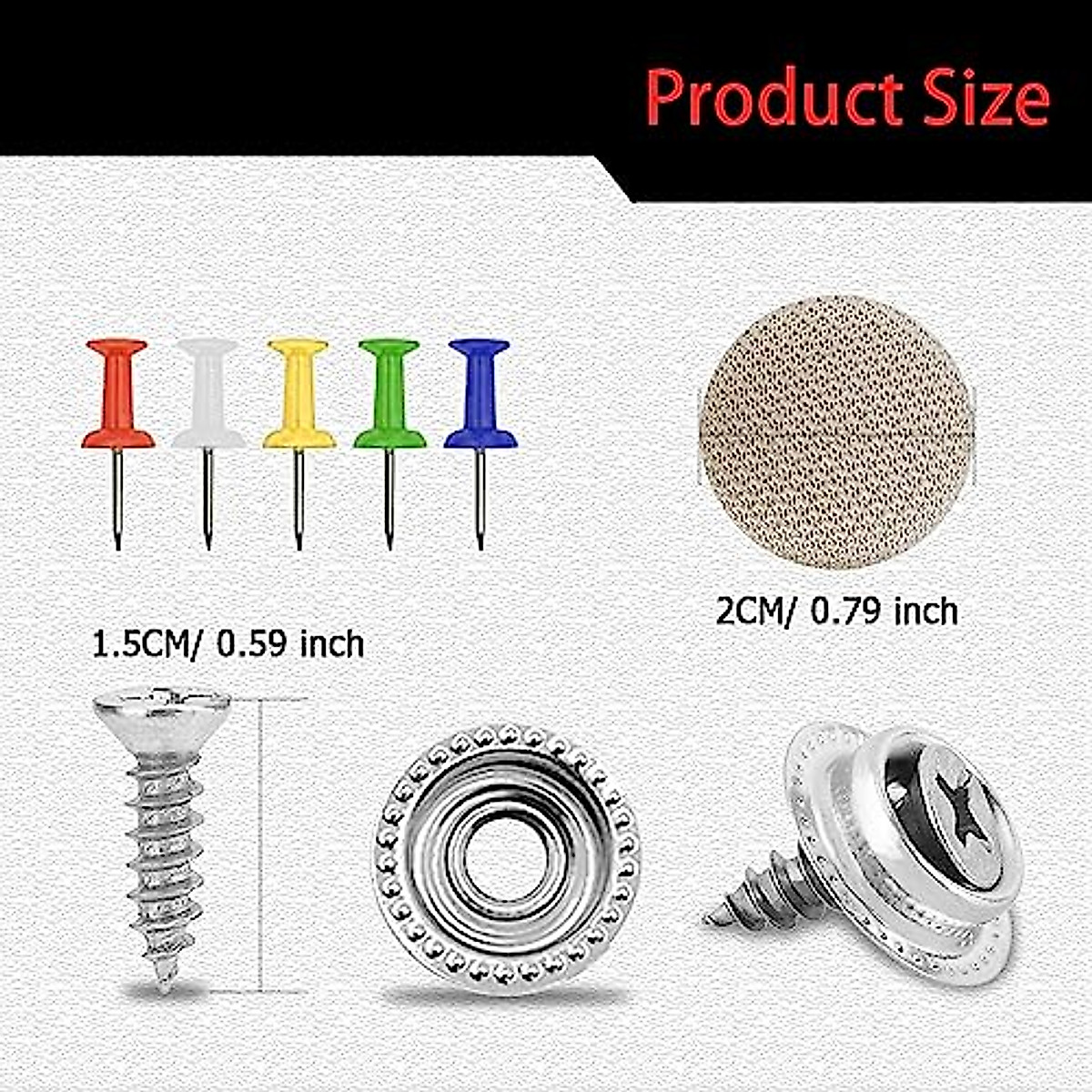 HAOBO 50PCS Car Roof Repair Rivets, Car Roof Headliner Repair Kit, Auto Roof Snap Rivets Retainer for Interior Ceiling Cloth Fixing Repair Buckle with Installation Tool, Universal for All Cars