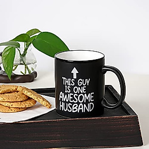 Husband Gift for Men | Funny Husband Coffee Mug Gifts for Husbands | Husband Birthday Gift, Father's Day Present, Anniversary Idea, Christmas Gift | Awesome Husband | Black Mug, 11.5oz Coffee Cup