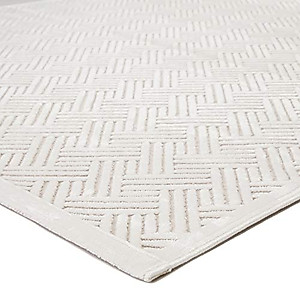 Jaipur Living Thatch 5' x 7'6" Power-Loomed Texture-Rich Geometric Area Rug, White