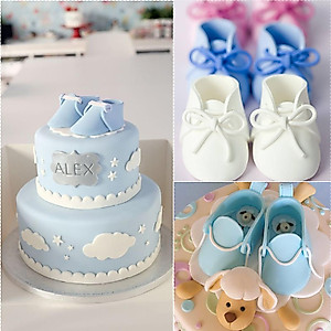 Joinor 3Pcs/set Baby Shoes Booties DIY Cake Decorating Tools Baby Shower Fondant Mold