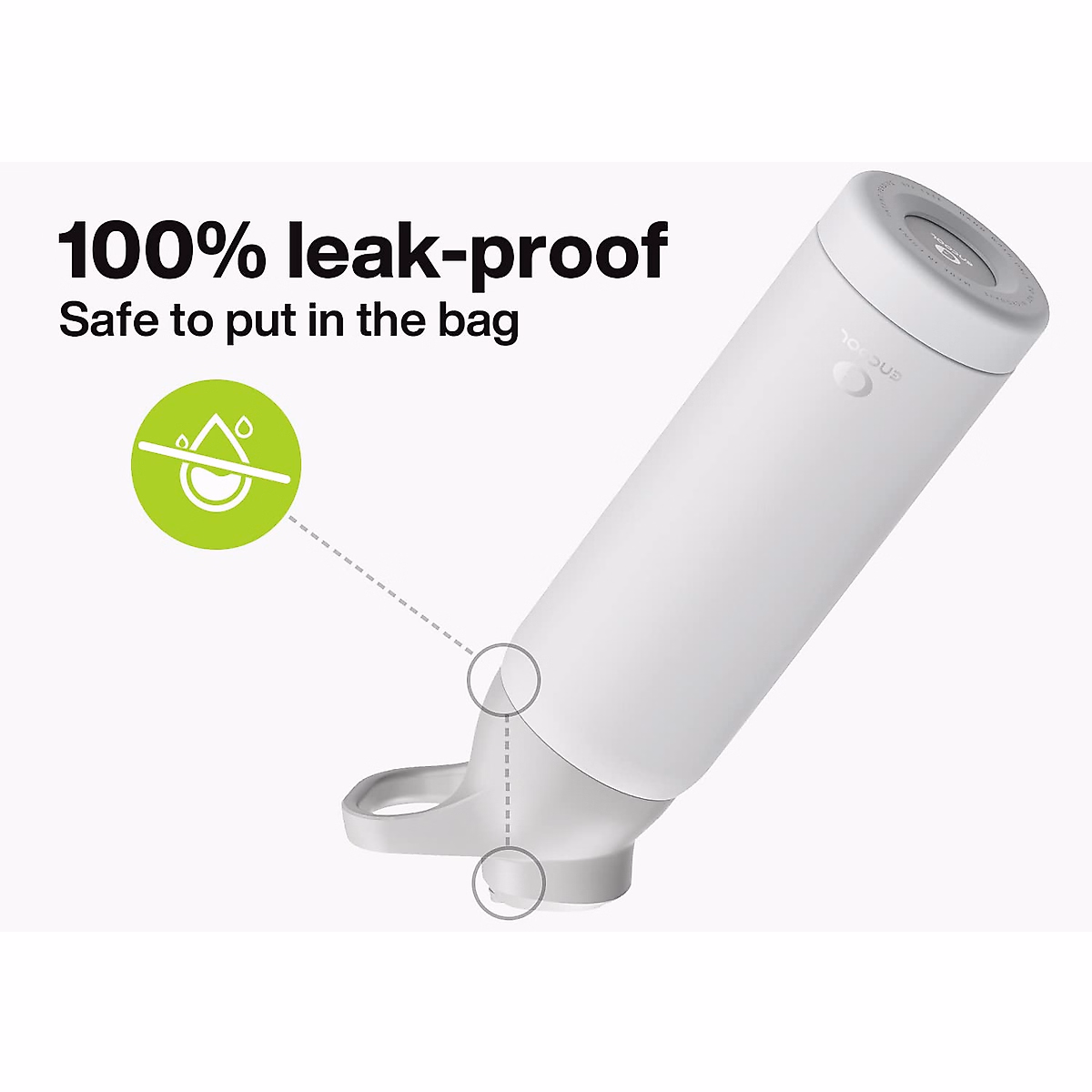 ENCOOL Insulated Stainless Steel Water Bottle with Straw and Carry Loop, Double Wall Cold for 36 Hours, Tritan Leak Proof Lid for Sports, Travel, 24 oz, Snowflake