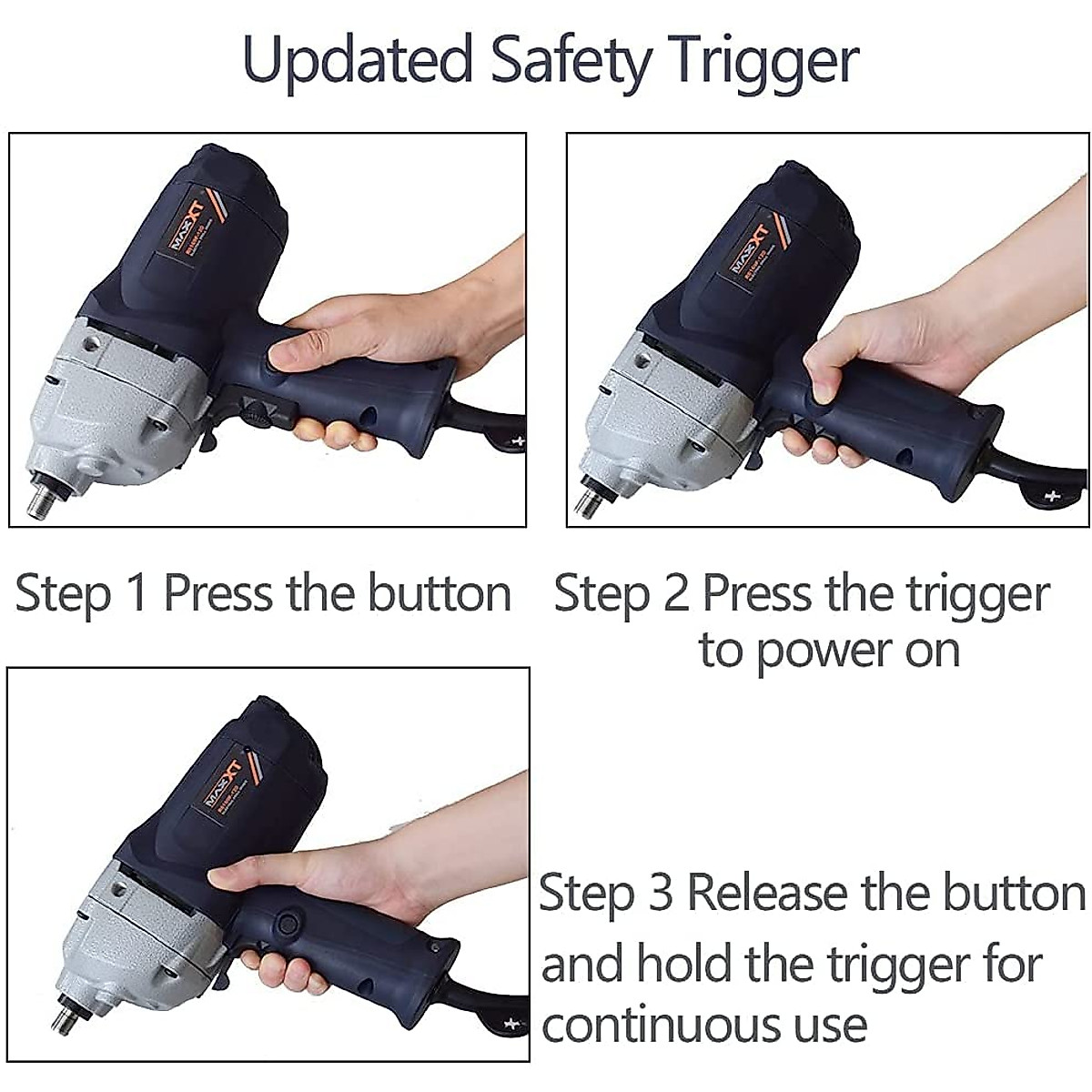 MAXXT Drill Mixer Set with Spade Handle 1/2 inch Electric Corded Mixing Drill Machine 9A Motor Concrete Mud Mixer