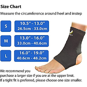 UptoFit Copper Ankle Compression Sleeve for Women Lightweight Breathable Brace for Foot and Ankle Support in Plantar Fasciitis, Achilles Tendon & Tendonitis (Medium - 1 Piece)