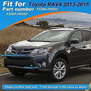 Front Bumper Tow Hook Cover Towing Eye Cap Fit for Toyota RAV4 2013 2014 2015 53286-0R060 53285-0R060 Xinpinsai