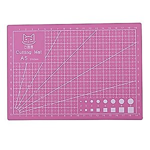 Self Healing Cutting Mat, Professional Durable Non-SlipCutting Mat with Clear Measurements for Arts & Crafts, Single Side, 8" x 6"(Pink)