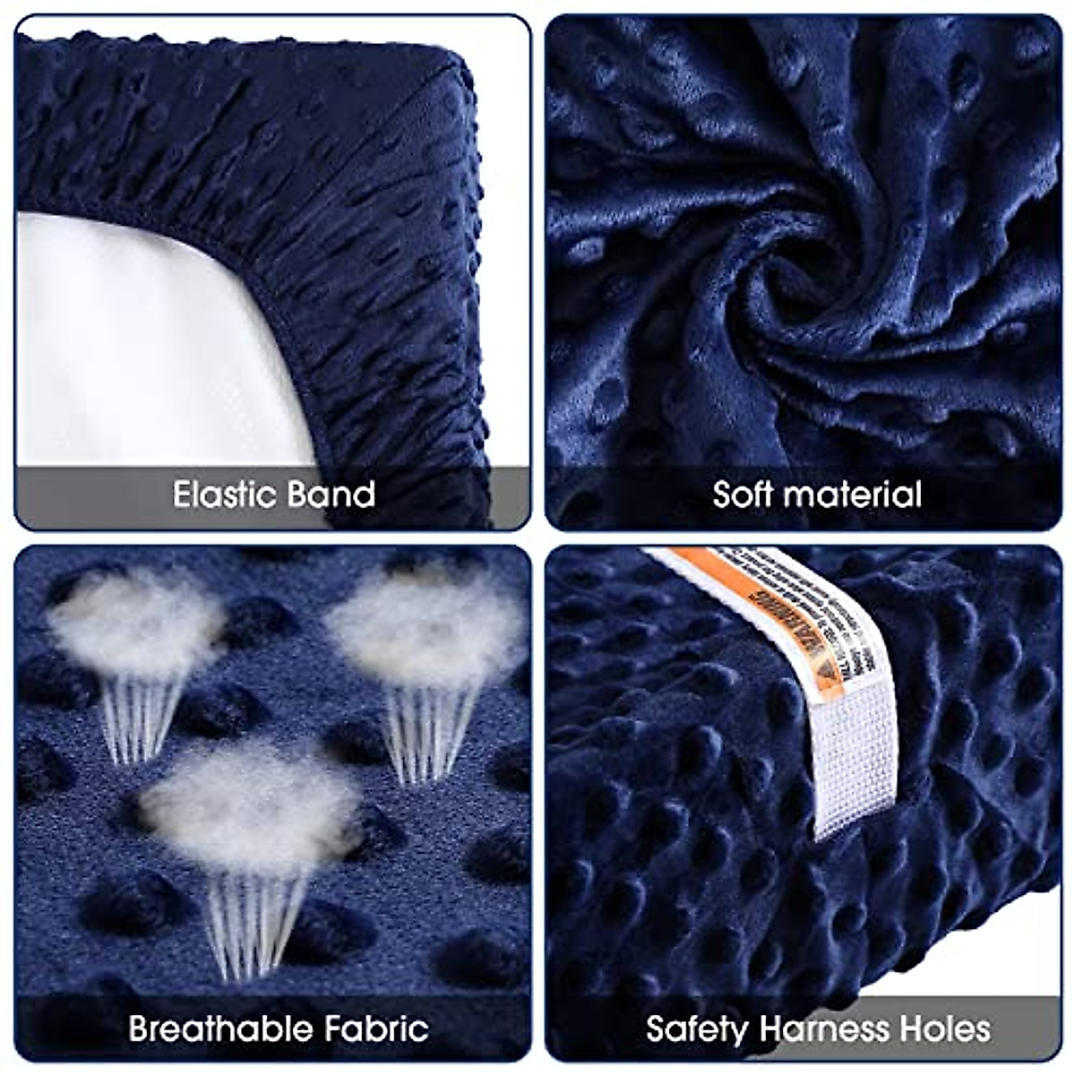 6 Pack Changing Pad Cover Unisex Ultra Soft Minky Dots Fabric Plush Changing Table Covers Breathable Wipeable Changing Table Sheets Suit for Baby Boy and Girl Fit 32'' x 16" Contoured Pad