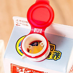 HEMOTON Box Drinks Spout Pourer, 4Pcs Liquor Pourers Wide Mouth Juice Milk Bottle Splitter Beverage Changeover Caps for Home Kitchen Jelly Coffee Water Bag Red Blue