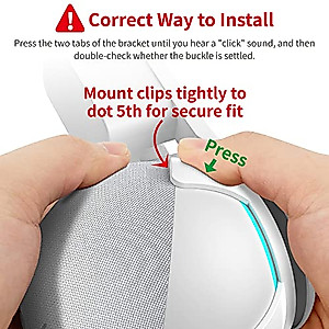 PlusAcc Wall Mount for Echo Dot 5th Generation - Outlet Alexa Echo Dot 5 Wall Holder Stand Hanger, No Drilling Required, Space-Saving Echo Dot 5th Gen Accessories Built-in Cable Management (White)